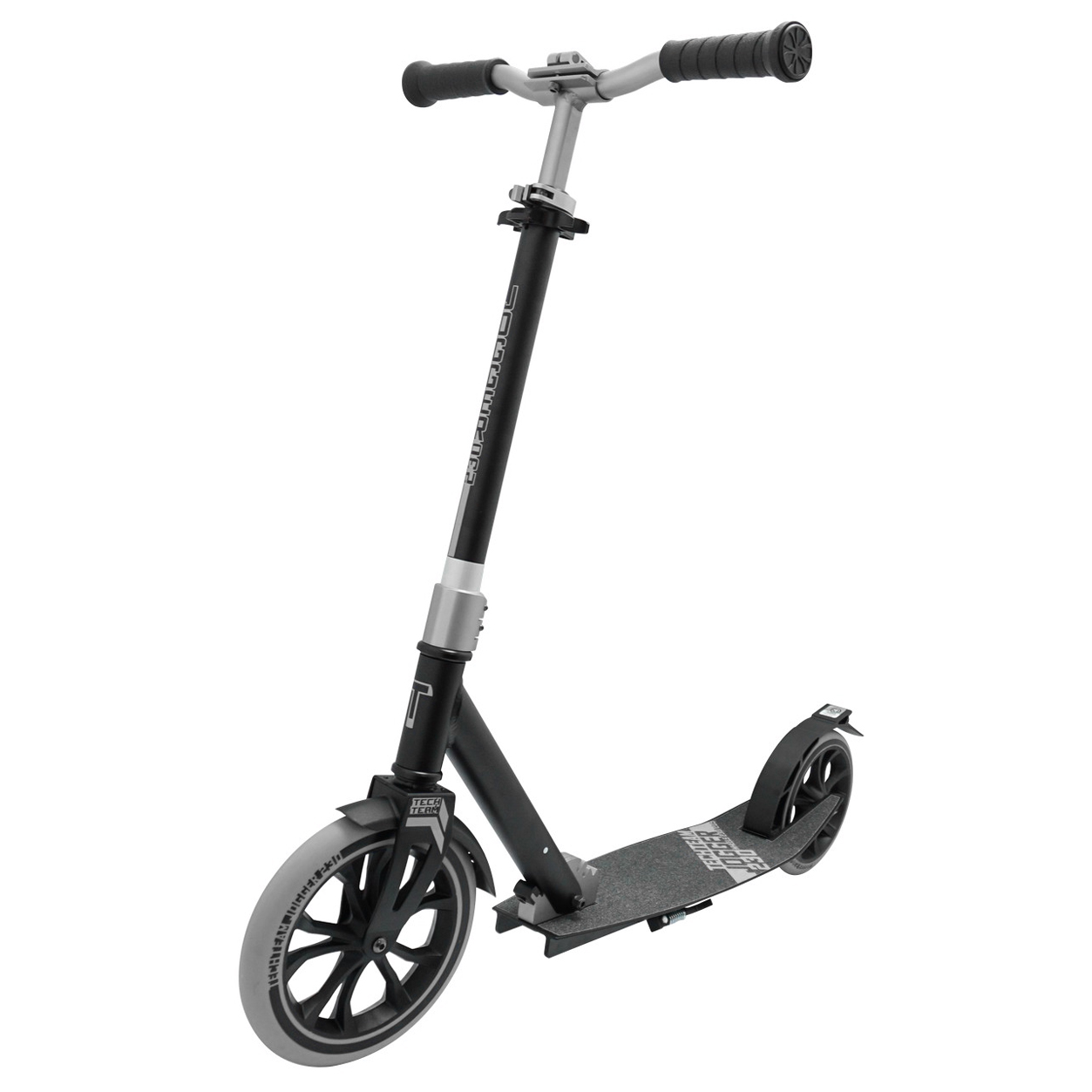 Подростковый самокат Tech Team Jogger 230 - 2022 Black/Grey, самокат ТТ ...
